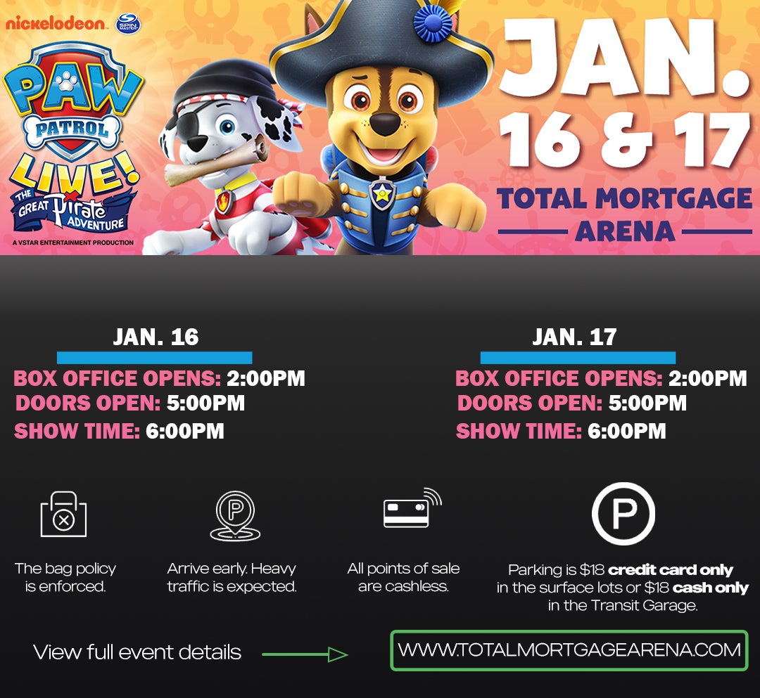 PAW Patrol Live! “The Great Pirate Adventure” | Total Mortgage Arena